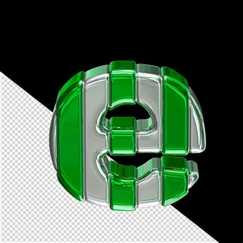 Símbolo Plateado Con Letra E Verde Psd Premium