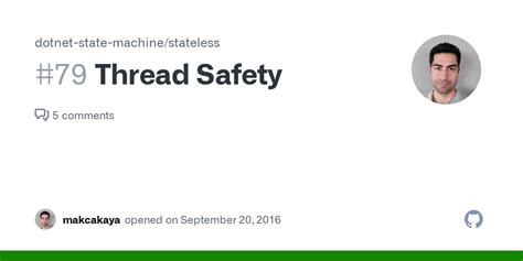 Thread Safety · Issue 79 · Dotnet State Machinestateless · Github