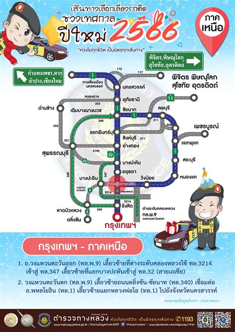 ตำรวจทางหลวง แจกเส้นทางเลี่ยงรถติด สำหรับช่วงเทศกาลปีใหม่ 2566
