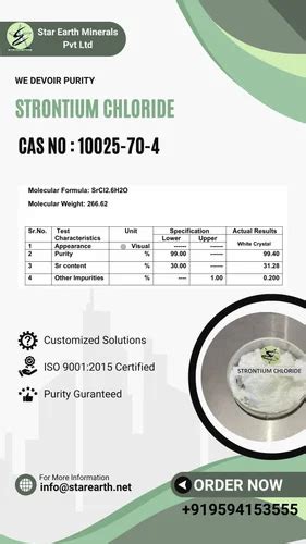 Strontium Chloride 99 25 Kg Bag At ₹ 155 Kg In Navi Mumbai Id 2854439115062