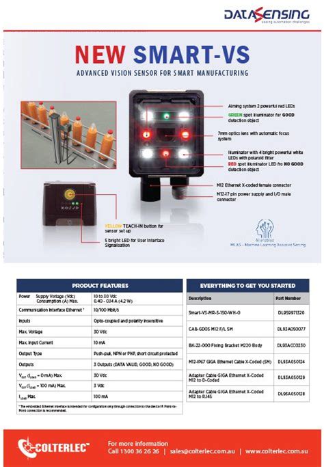 Datasensing Vision Sensors And Safety Colterlec