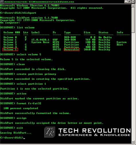 Cara Format Flashdisk Via CMD