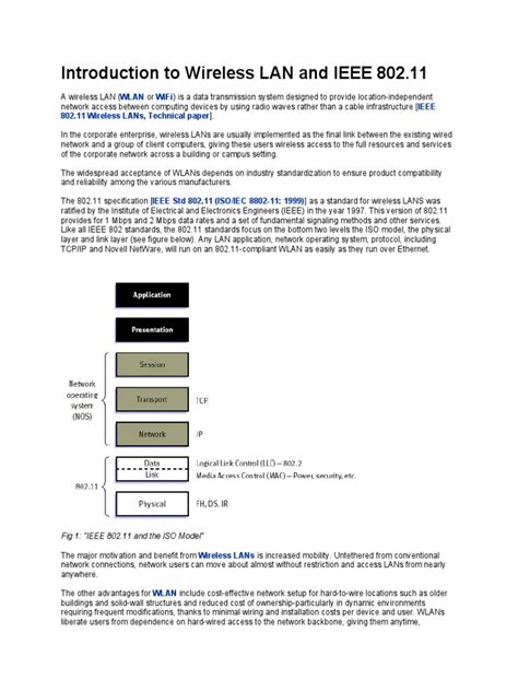 Wireless Lan Introduction Pdf Business Ieee 802 11