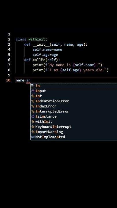 Python Class Using Init Pythonclass Objectorientedprogramming Youtube