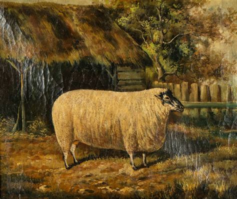20th Century Sheep In Field Auction