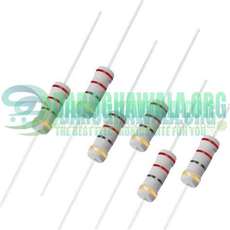 22 Ohm 2 Watt Resistor 2w 5 Carbon Film Resistors In Pakistan