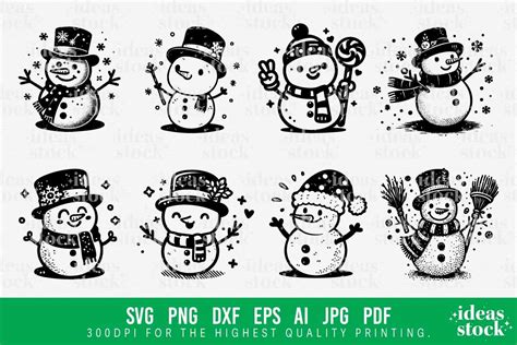 Snowman Svg Christmas Svg Winter Svg Graphic By Ideasstock