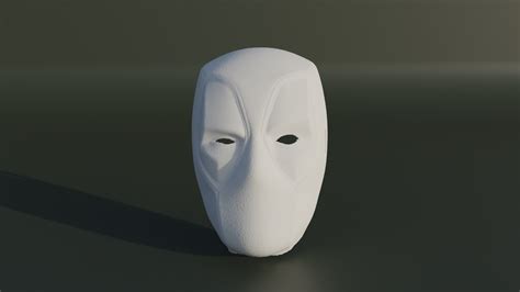 Файл STL Маска для лица Дэдпула - маска для косплея 3D модель для ...