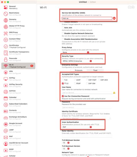 eap ttls apple client initial configuration mist