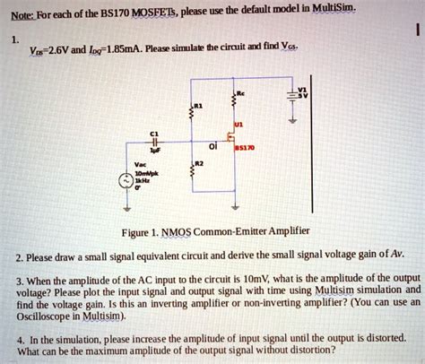 Solved Note For Each Of The Bs170 Mosfets Please Use The Default