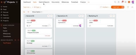 Using Gantt Chart To Manage Task Dependencies In Zoho Projects