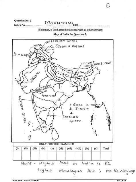 Map Work Geography Icse1 Pdf