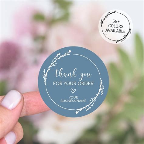 Thank You Stickers Business Vinyl Stickers Custom Thank You For Your