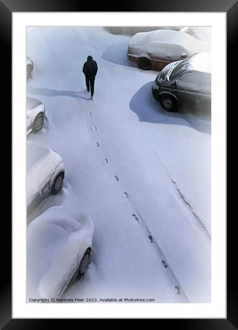 The New Snow Picture Framed And Mounted Wall Art In Colour By Marinela