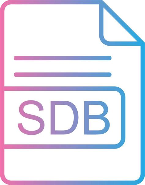 Sdb File Format Line Gradient Icon Design 43400314 Vector Art At Vecteezy