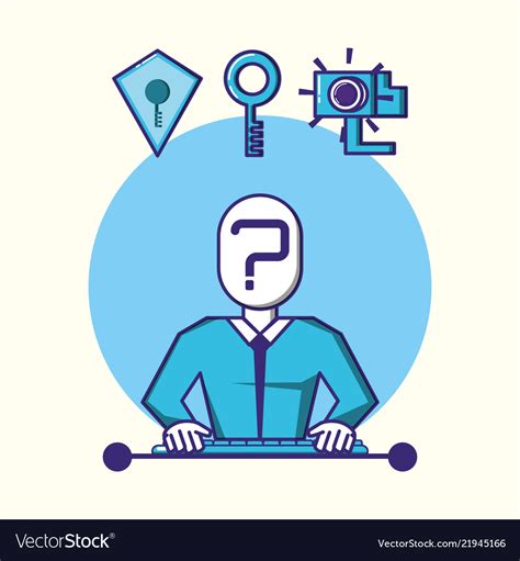 Man Using Keyboard Fintech Concept Royalty Free Vector Image