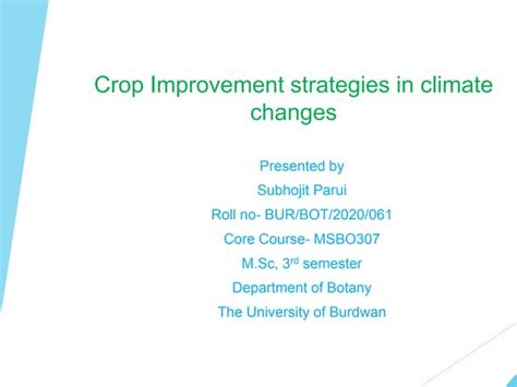 Crop Variety Improvement Ppt