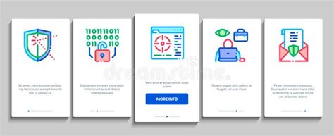 Pentesting Software Onboarding Elements Icons Set Vector Stock Vector Illustration Of Folder