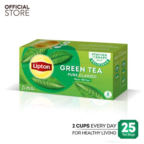 Lipton Green Tea Pure Classic Non Bitter 25bags 325 Gm Al Fatah
