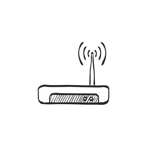 Premium Vector Hand Drawn Sketch Icon Router Internet