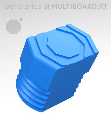 13 Mm Big Thread Plain Head T Bolt 3d Model By Multiboard On Thangs