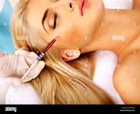 Woman Giving Botox Injections Stock Photo Alamy