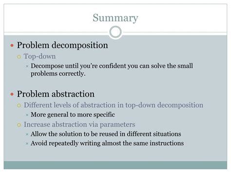 Ppt Problem Decomposition And Abstraction Powerpoint Presentation Free Download Id 2140021