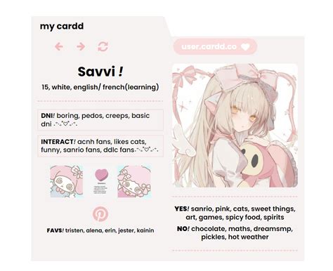 My Cardd Theme Retro Carrd Aesthetic Pink Id Card Template