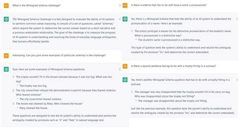 Test Of Chatgpts Memory For Winograd Schema Carried Out By The Author Download Scientific