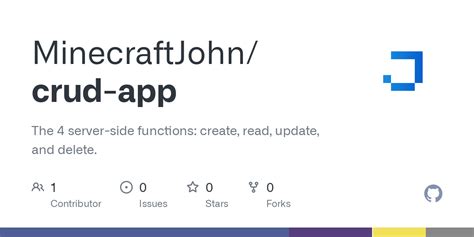 Github Minecraftjohncrud App The 4 Server Side Function Create Read Update And Delete