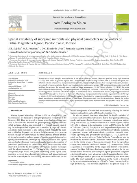 Pdf Spatial Variability Of Inorganic Nutrients And Physical