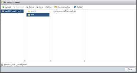 How To Upload An Iso Image To A Vmware Datastore For Use With Vmware Vsphere Hypervisor 65