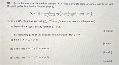 solved b5 the continuous bivariate random variable x y