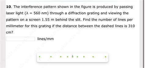 Solved The Interference Pattern Shown In The Figure Is