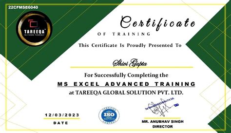 Shivi Gupta On Linkedin Tareeqaglobal Hr Advance Training Thankyou Skill Share Certificate