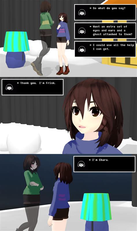 Mmd Frisk Meets Charas Ghost Hdad By Missjulyfarraday On Deviantart