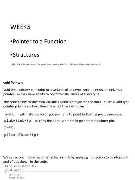 Week 5 Pdf Pointer Computer Programming Parameter Computer