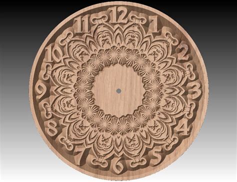 Clock Vector File For V Carving Files For Cnc Ai Eps Dxf Etsy