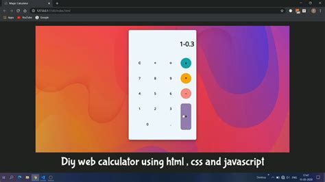 Web Calculator Using Htmlcss And Javascript Source Code In