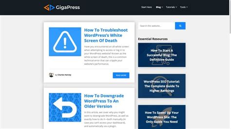 Static Vs Post Feed Homepage For WordPress Sites GigaPress