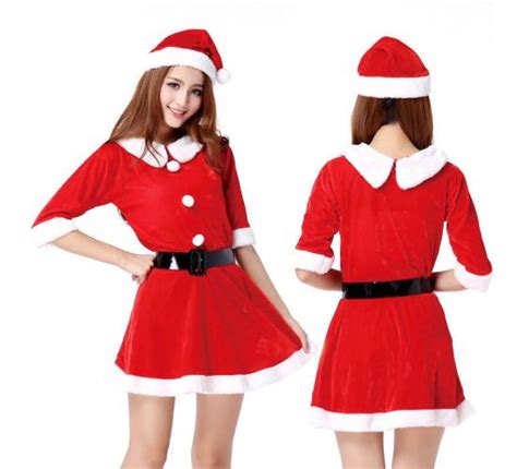 ชุดคริสมาสต์ เดรสกระโปรง แขนสามส่วน เสื้อคอปก สวยน่ารัก ไม่โป๊ะ พร้อมส่ง
