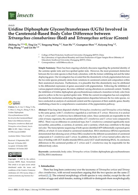 Pdf Uridine Diphosphate Glycosyltransferases Ugts Involved In The