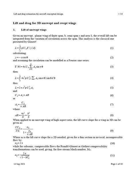 Lift And Drag Estimation V5 Pdf Boundary Layer Airfoil