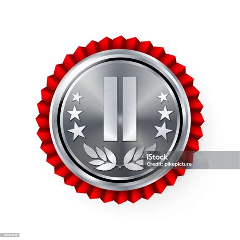 실버 2 장소 장미 배지 메달 벡터 최고의 두 번째 배치와 현실적인 업적입니다 빨간 장미와 라운드 챔피언십 레이블입니다 식 상자 명예 수상입니다 스포츠 게임 챌린지 수상 2