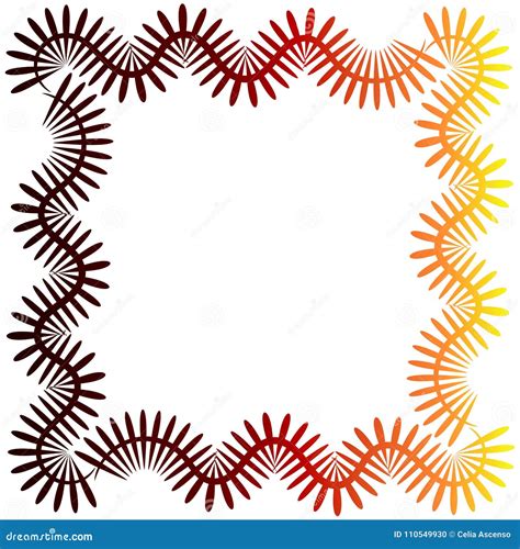 Spikes Red Hot Border Frame Stock Photography CartoonDealer Com