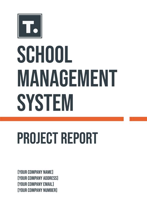 Free School Management System Project Report Template To Edit Online