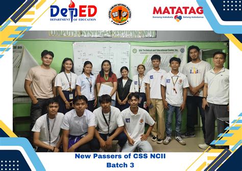 Deped Tayo Nalsian Tomling Nhs 300228 Congratulations To The New Passers Of Css Ncii We