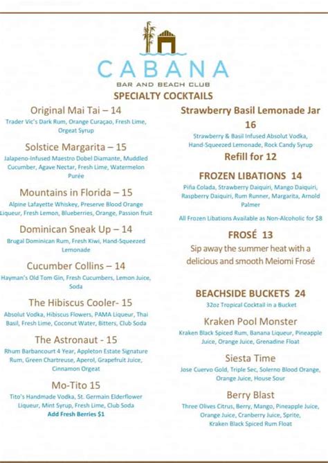 Review What We Tried On A Spring Afternoon At The Cabana Bar And Beach