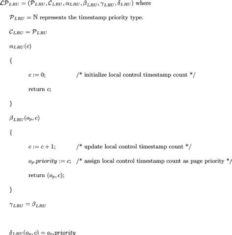 Modeling Of Lru Local Selection Policy Type Download Scientific Diagram