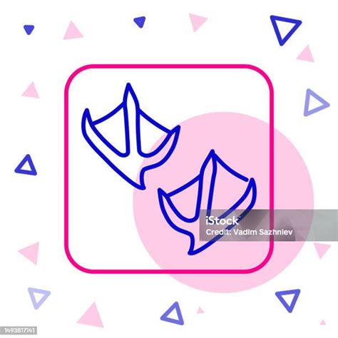 갈매기 발 발자국 아이콘은 흰색 배경에 분리되어 있습니다 다채로운 개요 개념입니다 벡터 갈고리 발톱에 대한 스톡 벡터 아트 및 기타 이미지 갈고리 발톱 갈매기 거위